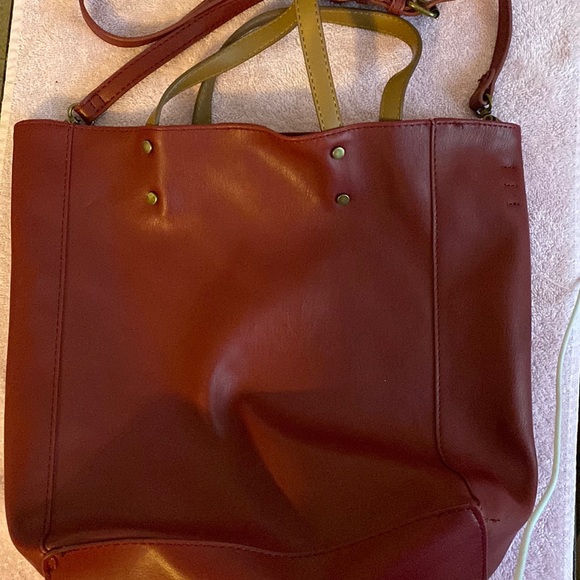 Bags | Burgundy Purse All Man Made Material In New Condition Never Used ...